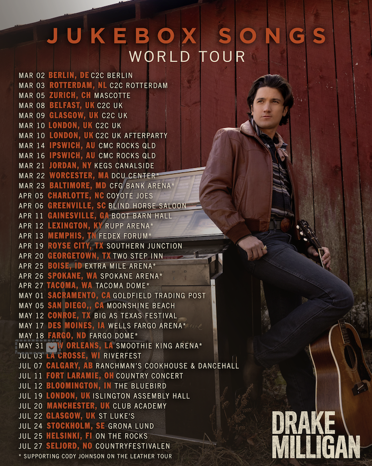 Drake Milligan Announces First-Ever UK Headline Tour and Scandinavian ...